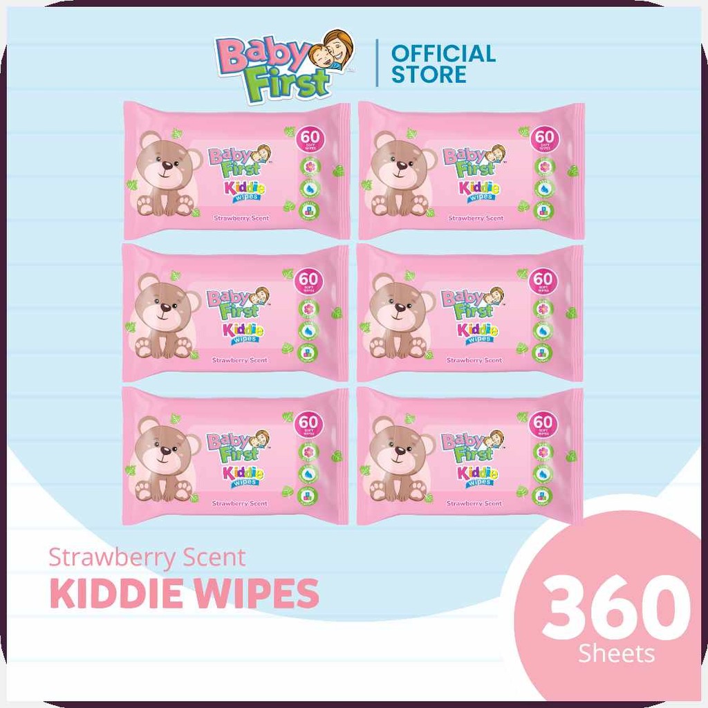 Baby[w&j`Kiddie;r`Wipes;r`60;d`Sheets;k`Strawberry;W`Scent;l`4+2 Packs ...