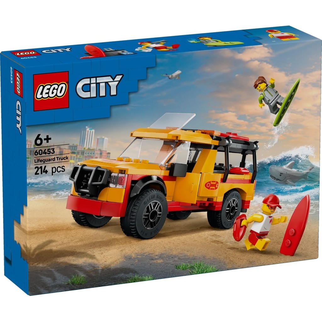 LEGO 60453 City Lifeguard Beach Rescue Truck Building Toy Set (214 ...