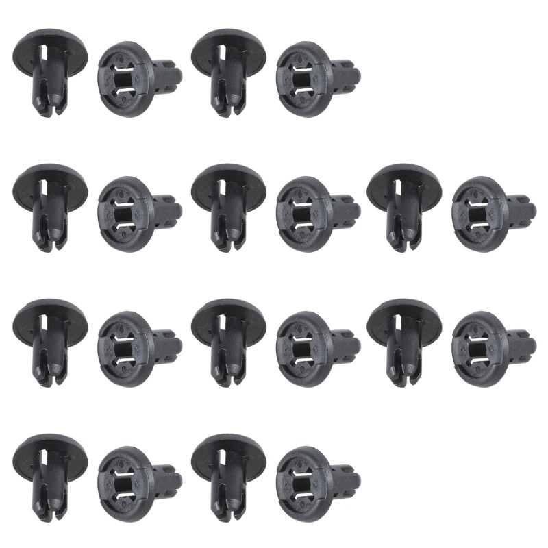 jenniferac 10 Pcs 8mm Hole Black Plastic Rivet Car Door Push Clip for ...