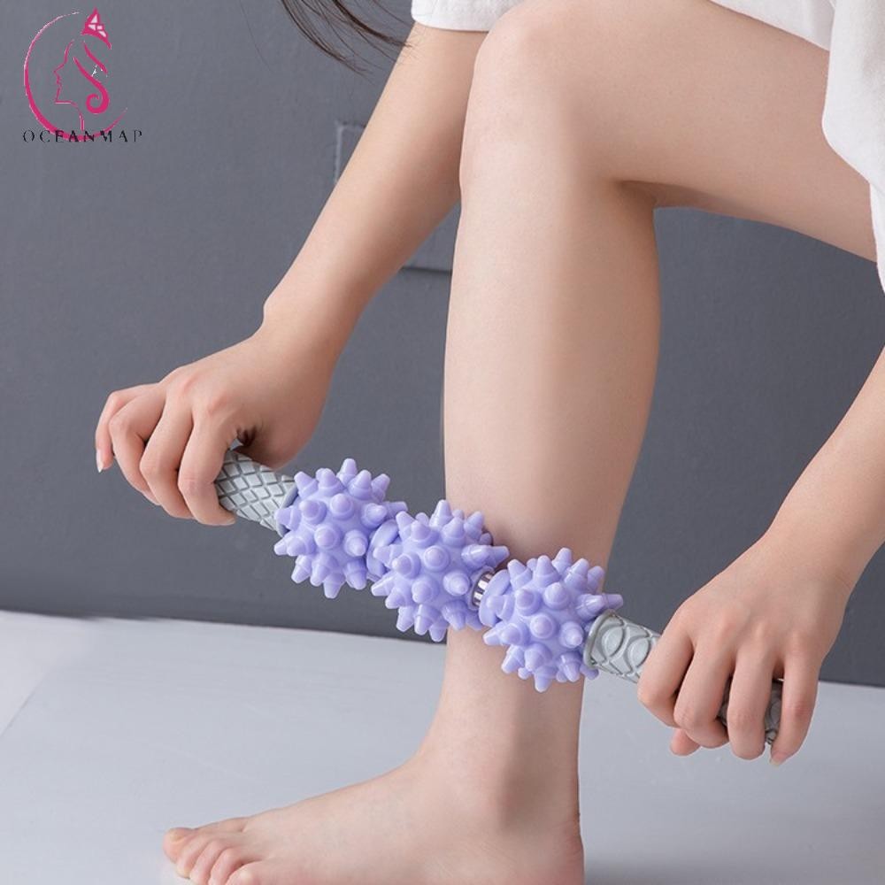 OCEANMAP Massage Stick Roller, Calf Cervical Wolf Teeth Stick, Contour ...