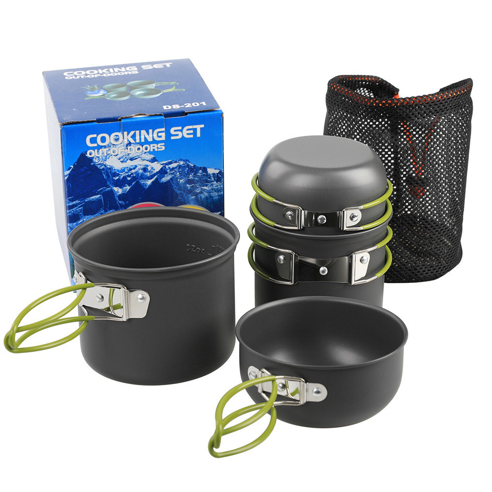 Outdoor Pot Set DS-201 Camping Pot Set 2-3 People Portable Pot Set ...