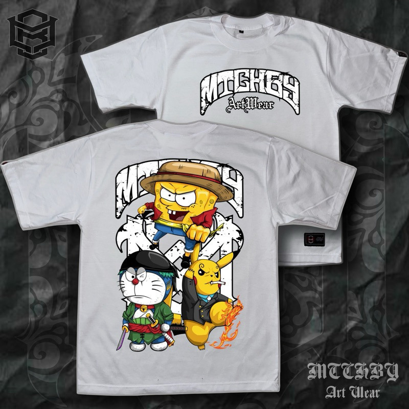 220g Cotton One Piece Trio x SpongeBob Squarepants, Doraemon, Pikachu ...