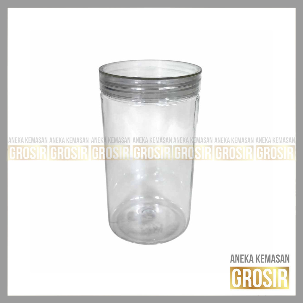 1000ml PET Cylinder Jar – Transparent Clear Lid (1 Set) | Shopee ...