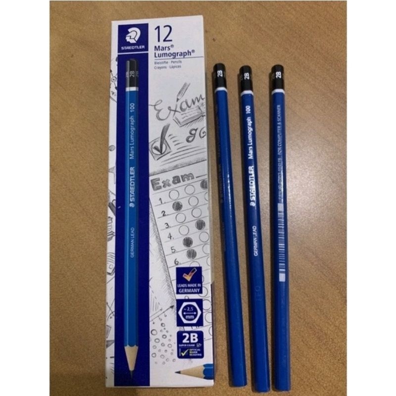 1 PACK STAEDLER 2B COMPUTER EXAM PENCILS (12PCS) | Shopee Philippines