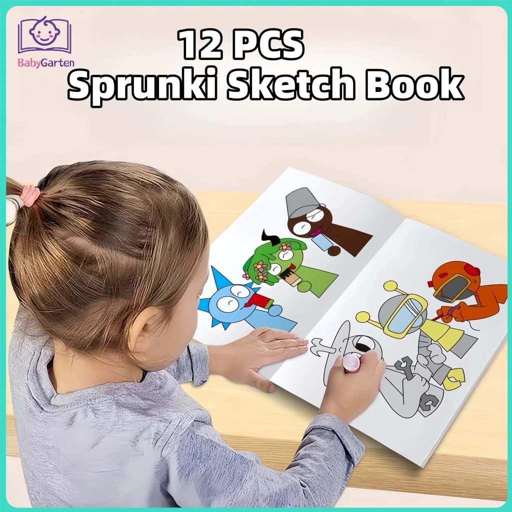 12 Books Set Sprunki Handwriting Book Sprunki Drawing Stencils Set for ...