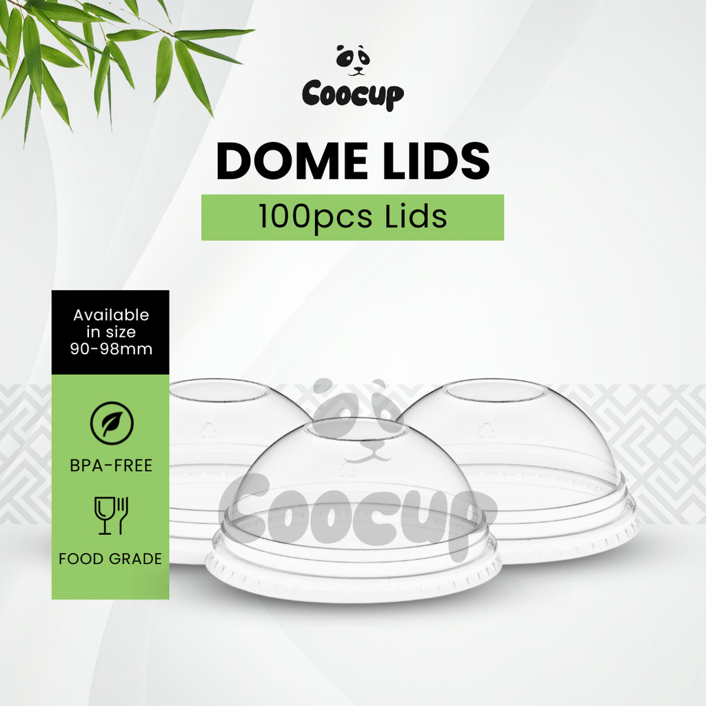 Dome Lid 90/95/98 MM (100 pcs/ Bundle) Disposable tableware / Dome Milk ...