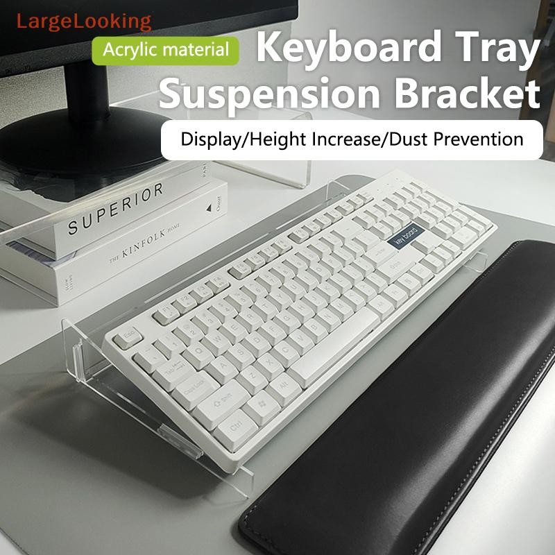 [LargeLooking] Removable Tilted Keyboard Stand Ergonomic Typing Acrylic ...