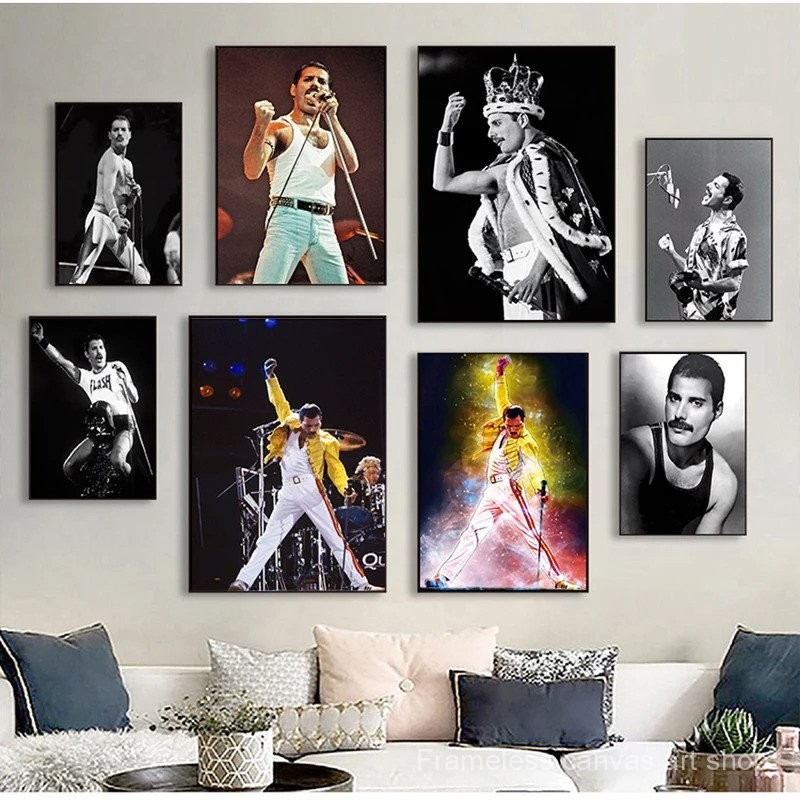 Freddie Mercury Bohemian Rock Music Star Poster And Print Decoration,No ...