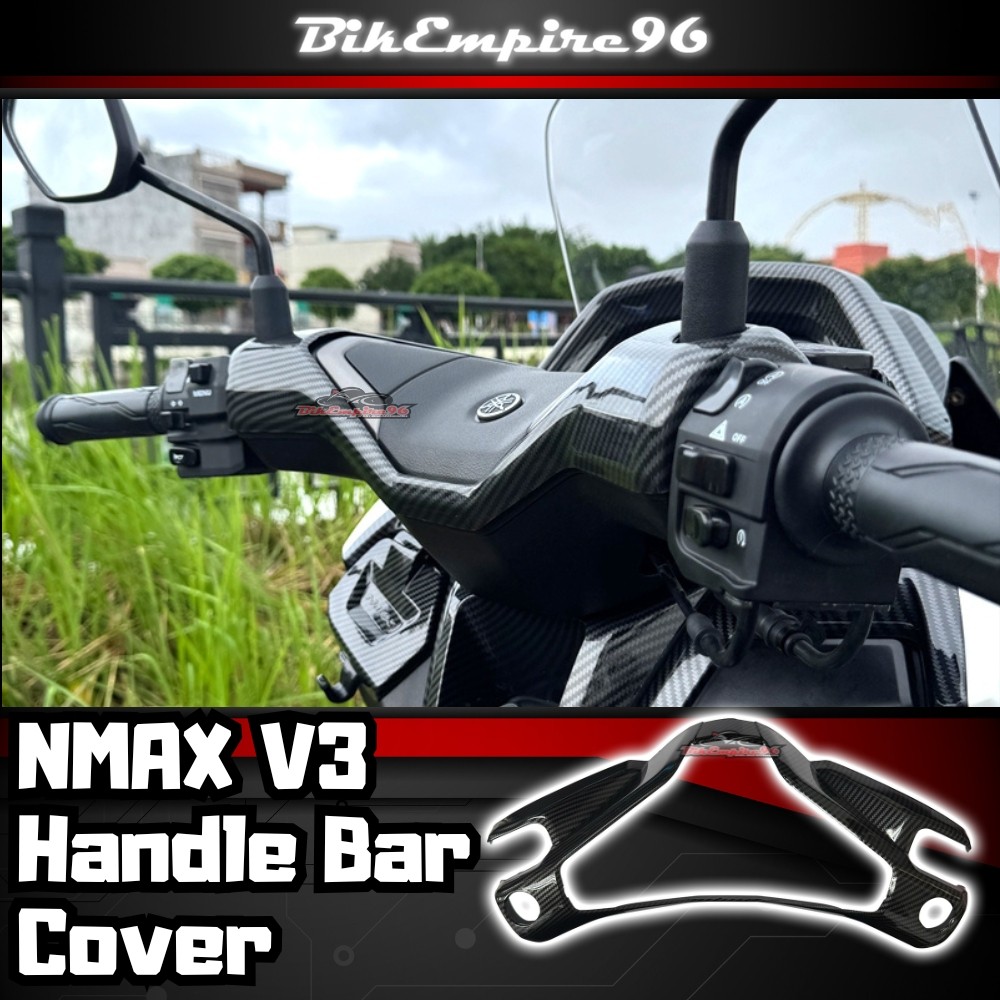 NMAX V3 155 2025 Handle Bar Cover Carbon Design Water Transfer Cover ...