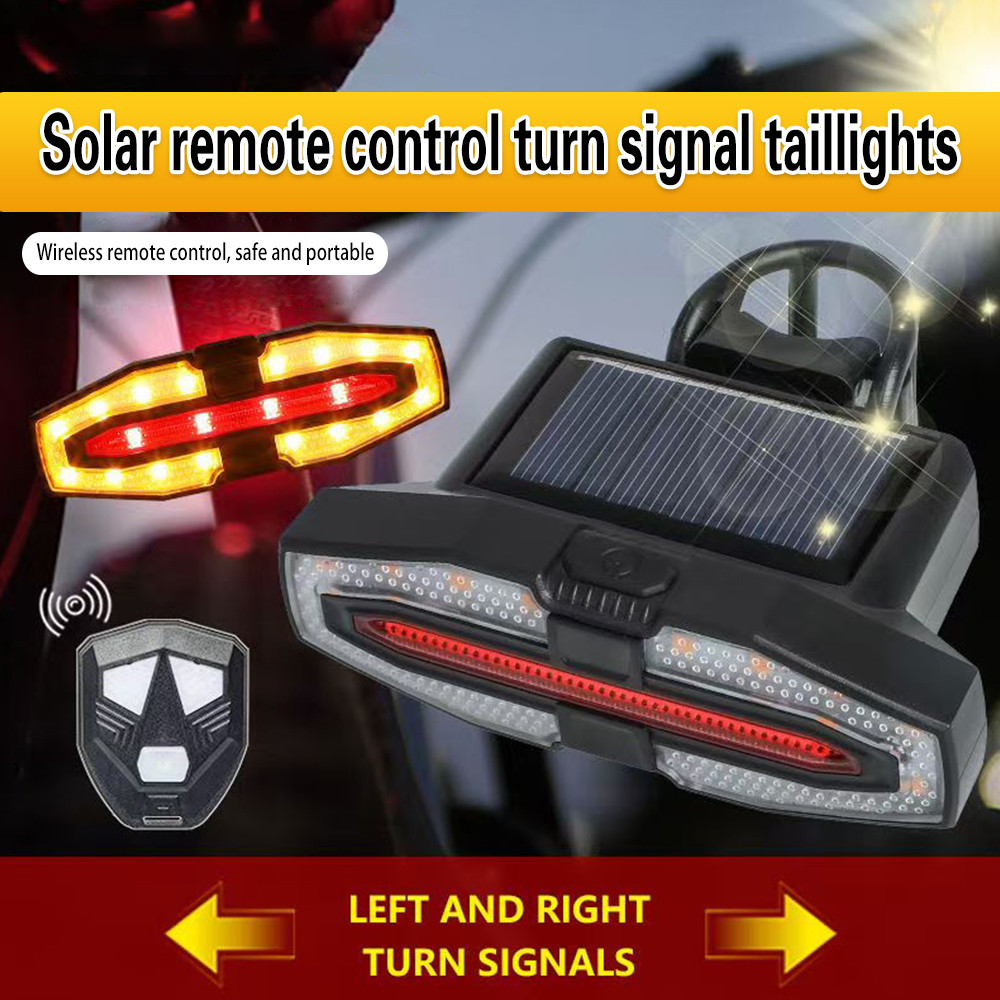Universal Bike Tail Light Turn Signal Light Waterproof Wireless Remote ...
