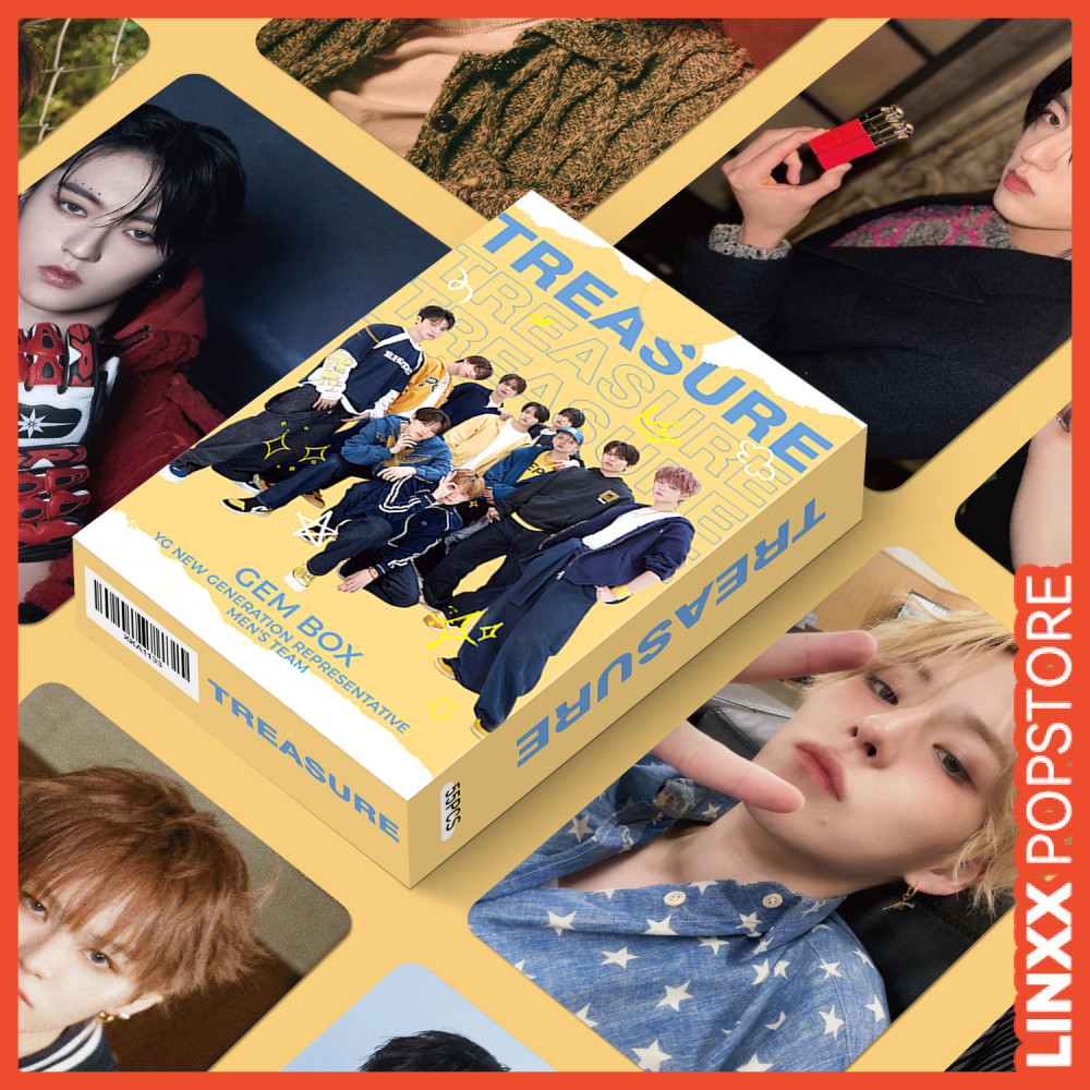 LINXX 55pcs TREASURE K-Pop Boy Band Lomo Cards Holographic 3 Inch ...