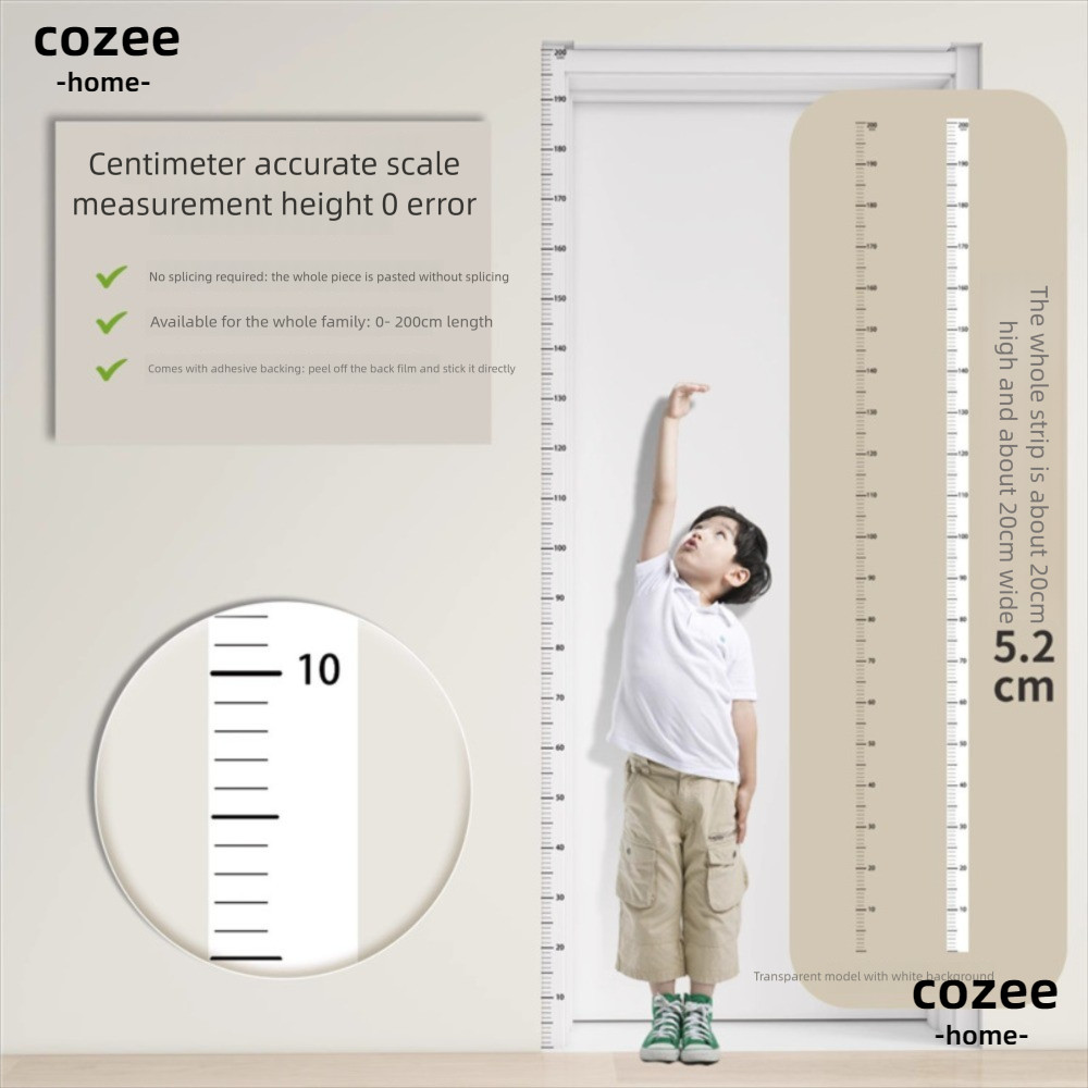 COZEE Height Measurement Sticker, 2M Height Waterproof Child Growth ...