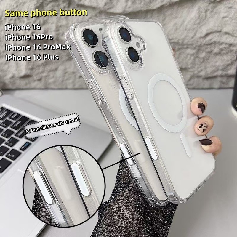 For IPhone 16 with AI Capacitor Camera Touch Buttons Wireless Charging ...