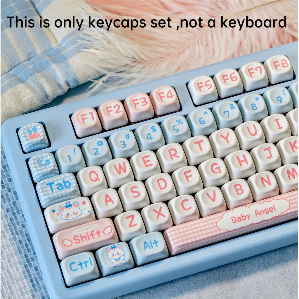 PBT Keycap MOA Baby Angel Mechanical Keyboard 5-sided Dye Sublimation ...
