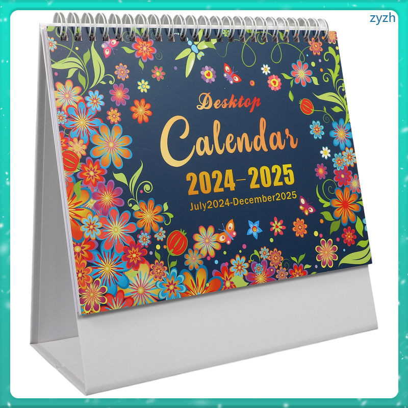 Perpetual Desk Calendar Goal Wall Them Standing 2024-2025 Electronic ...