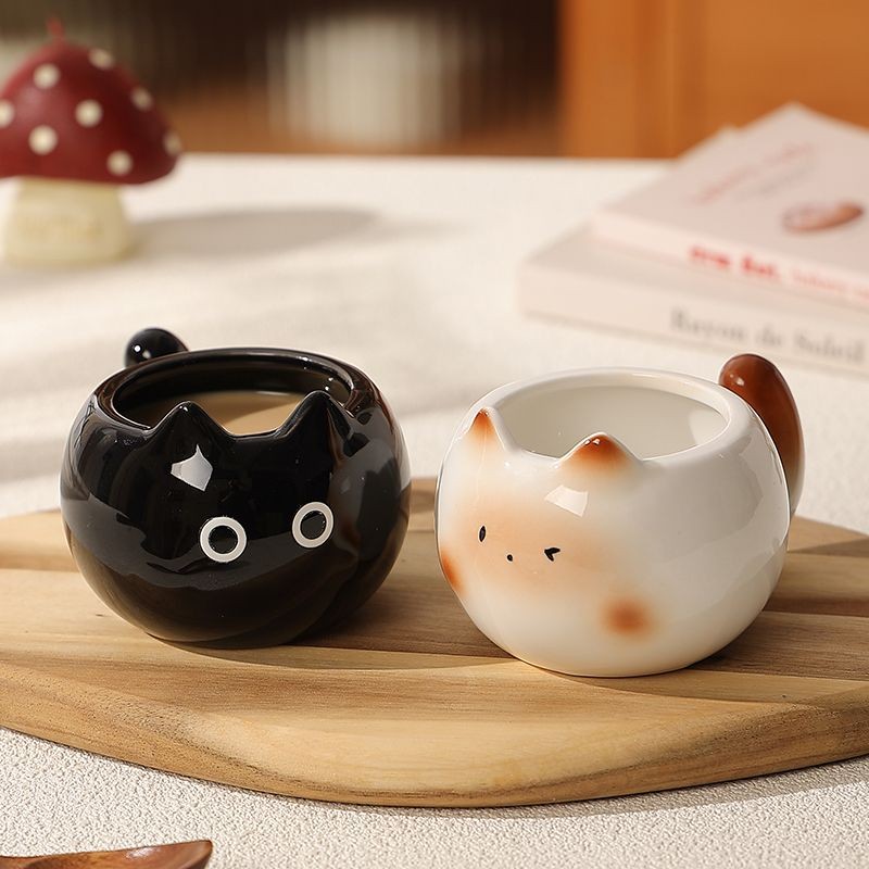 Siamese Cat Mug Design Niche Coffee Cup Cute Creative Ceramic Cup ...