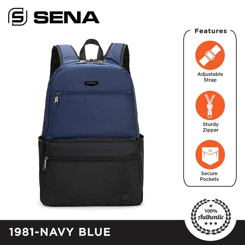 SENA-1981 Laptop Backpack Plain | Shopee Philippines
