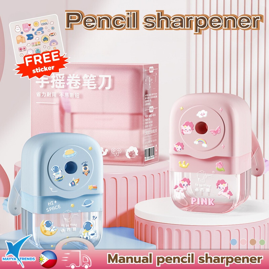 Cute Pencil Sharpener Hand Crank Manual Mechanical Pencil Sharpener ...