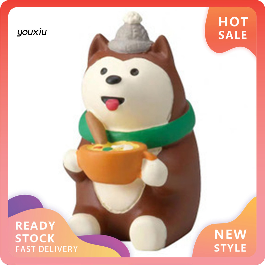 YX Compact Miniature Shiba Inu for Cake Topper Japanese Zakka Shiba Inu ...