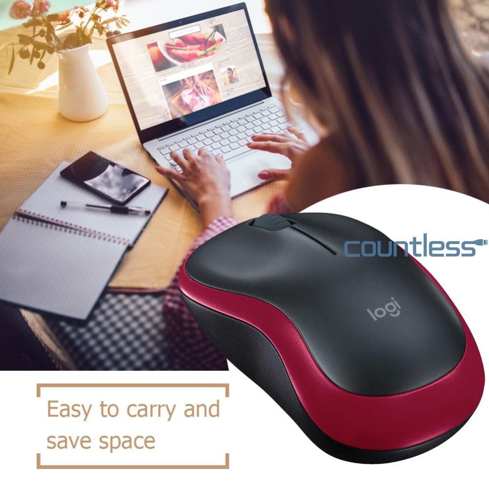 Logitech M185 Optical Wireless Mouse Nano USB Receiver Optical ...