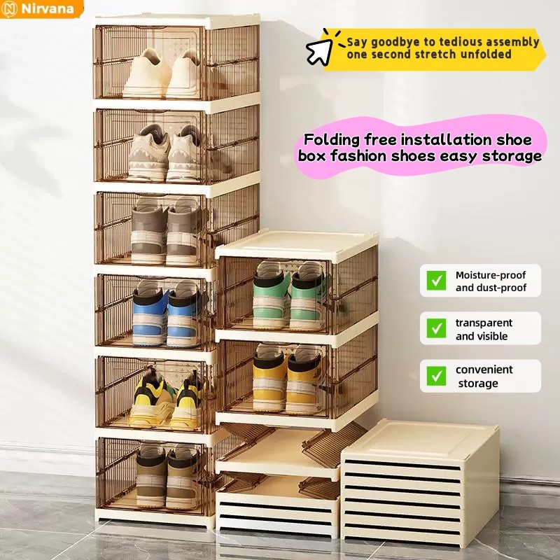 3/6/9 layers Foldable installation-free shoe rack Multi-Layer Stackable ...