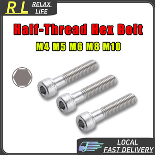RL Half Thread Hex Bolt M4 M5 M6 M8 M10 Sus 304 Stainless Steel Half ...