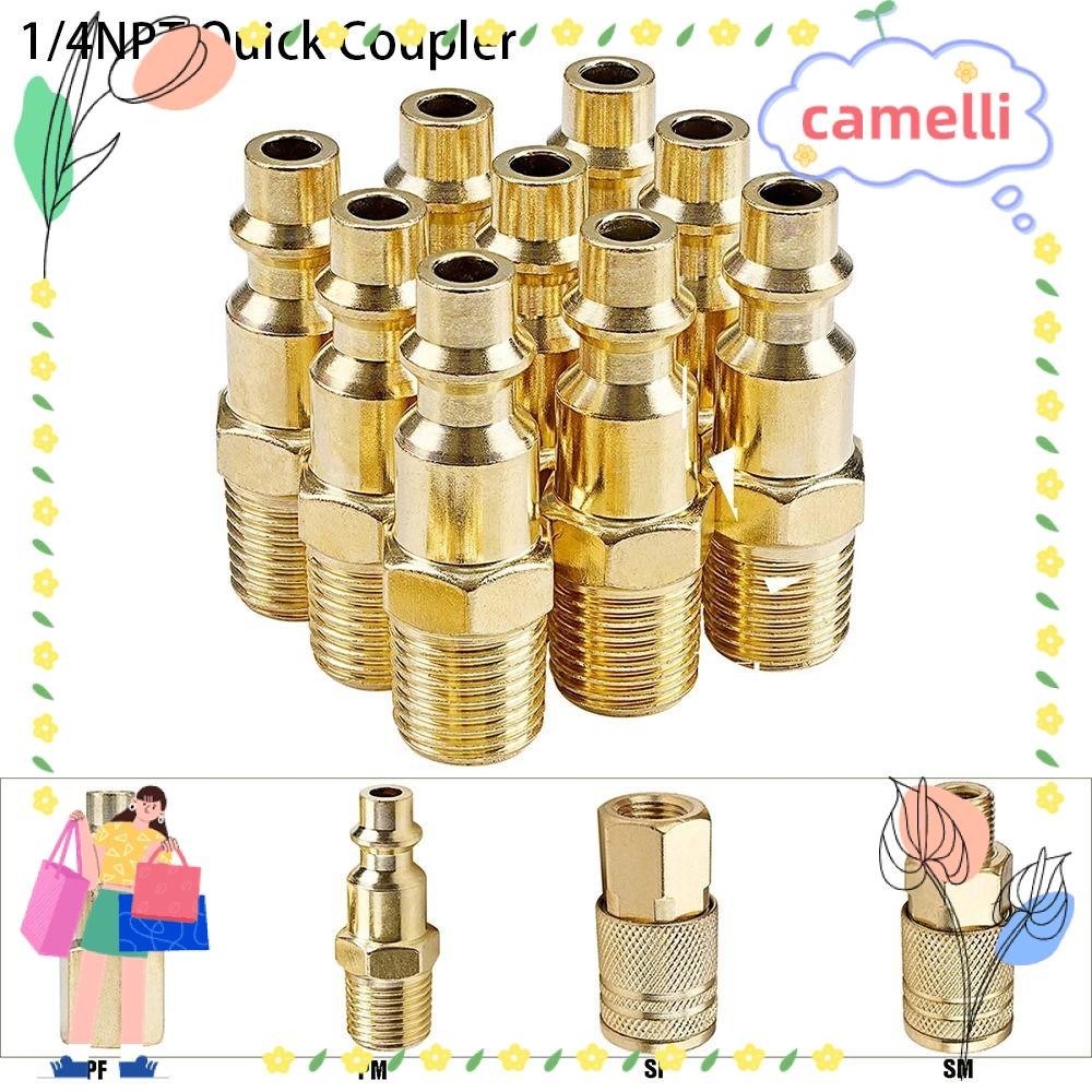 CAMELLI 1Pcs 1/4" NPT, Compressor Connector Tool Air Line Quick Coupler ...