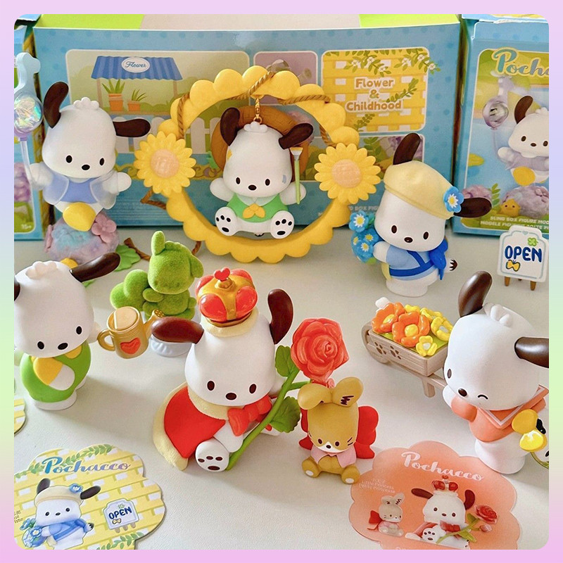 Pochacco flowers and boys blind box figure toy sanrio blind box set ...