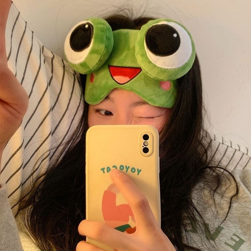 3D Frog Eye Mask For Sleeping Blackout Cover Eyes Comfort Blindfold ...