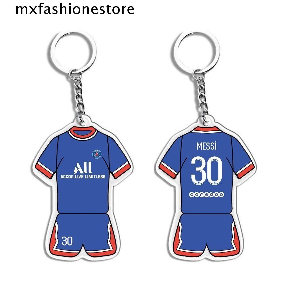 MXFASHIONE Football Keychain, Messi Ronaldo Football Star Keyring ...