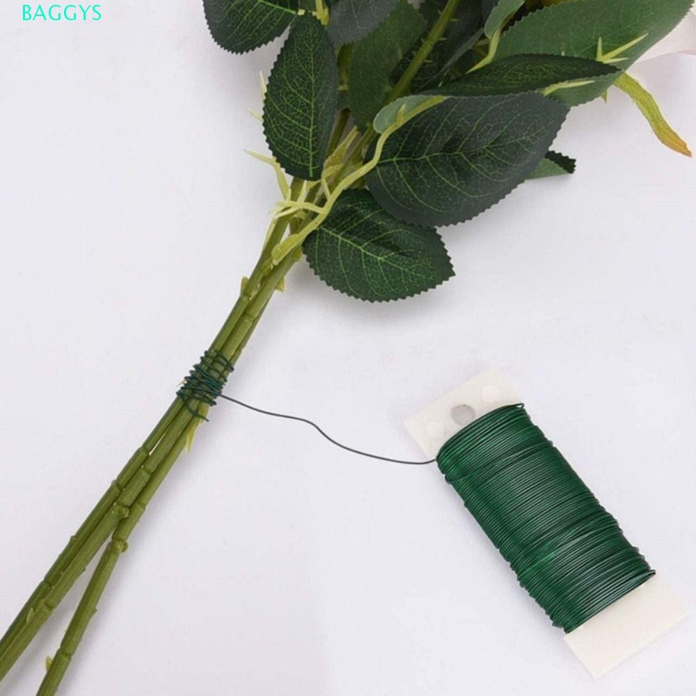 BAGGYS 22 Gauge Green Floral Wire, Iron Wire Sturdy Paddle Wire ...