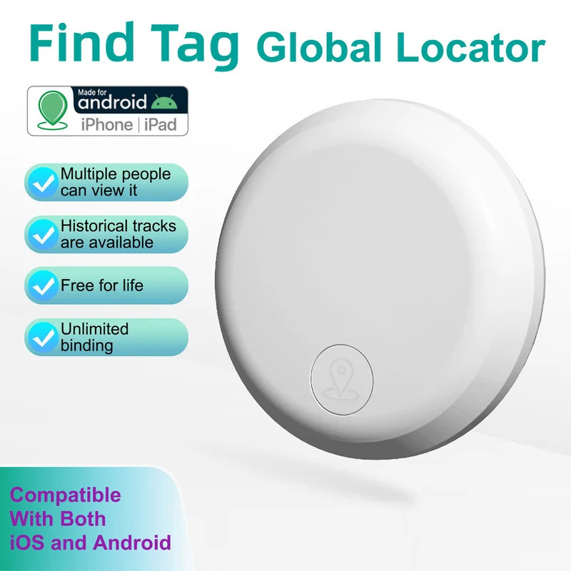 Smart Bluetooth GPS Tracker Work with Android & IOS System Air Tag Mini ...
