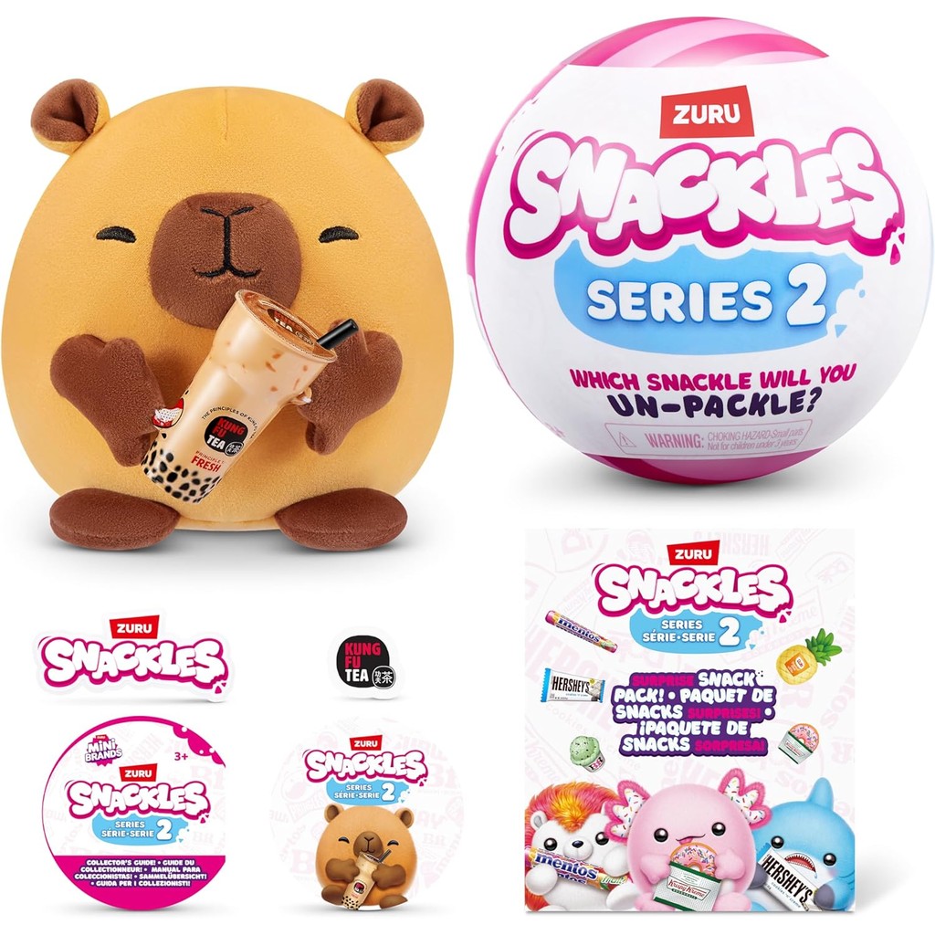 Snackles Series 2 Mystery UNbox 5-Inch Plush Capsules, ZURU Produced ...