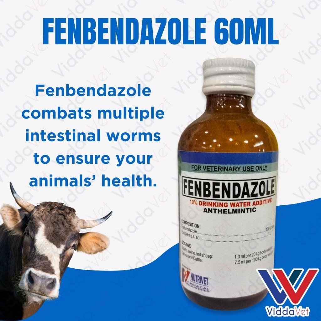 10% Fenbendazole Dewomer Oral Suspension 60ml for Animals | Shopee ...