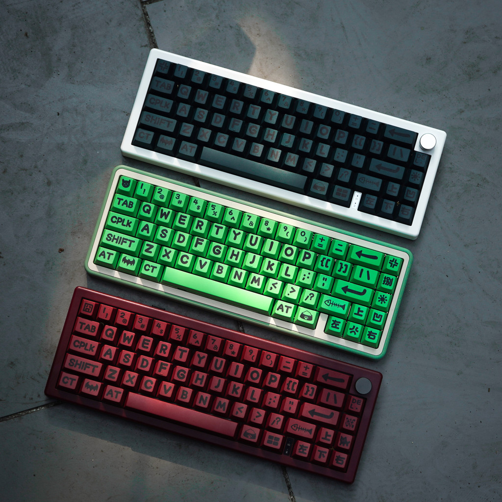 Animal Party keycaps Red/Gray/Green/White Big font PBT cherry profile ...