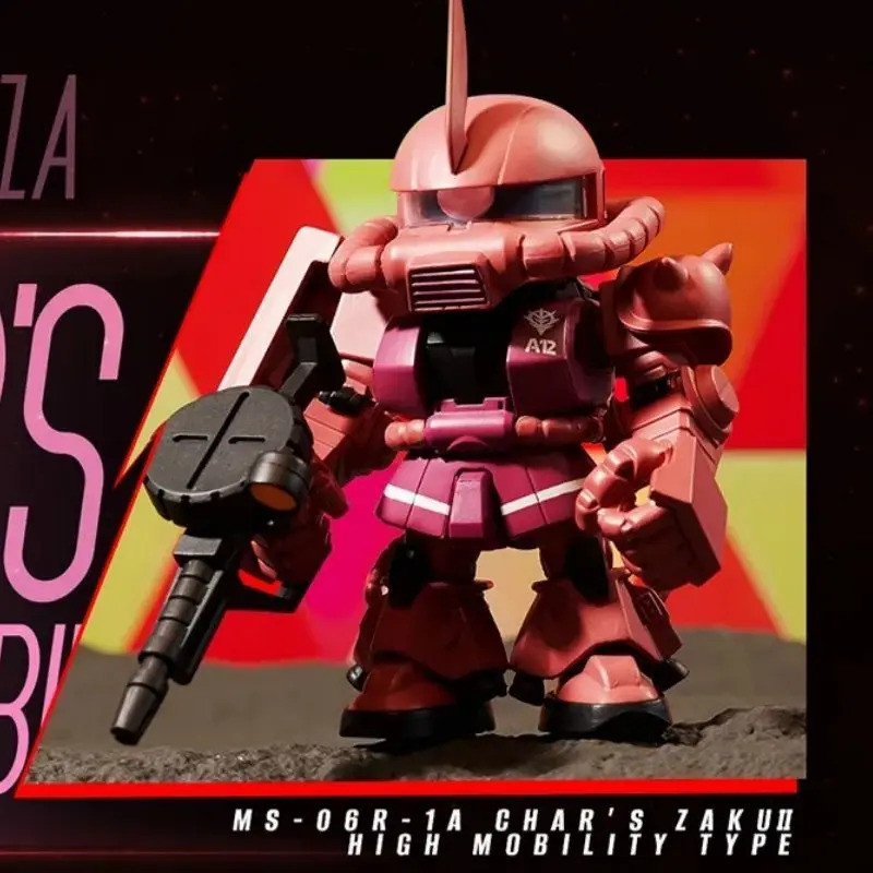 New Qmsv Mini Char Sazabi Zaku Figure Original Handheld Mobile Warrior ...
