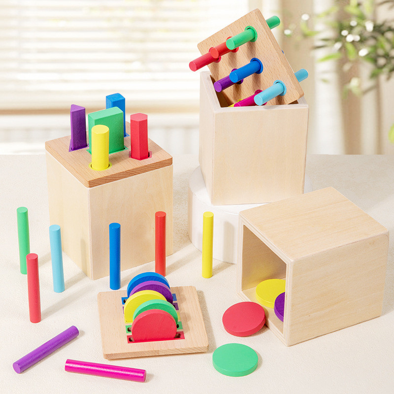 Wooden Peg & Disc Sorting Toy | Early Learning Fine Motor Skills ...