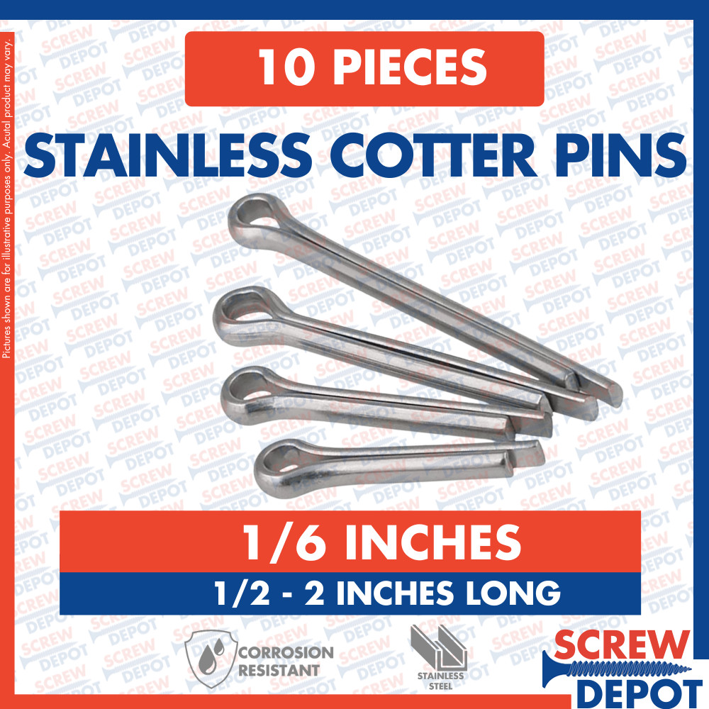 10PCS 1/16 inches Stainless Cotter Pin / SS Split Pin / SUS Cutter Pin ...