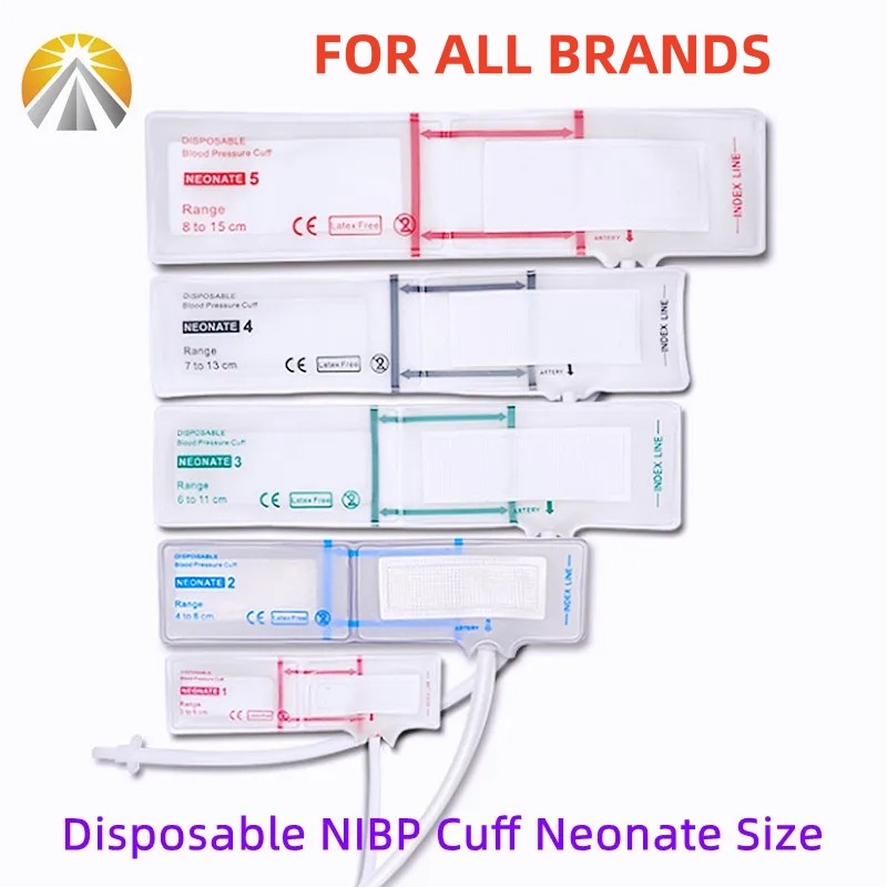 Disposable NIBP Cuff Blood Pressure Cuffs Single Hose For Neonatal ...