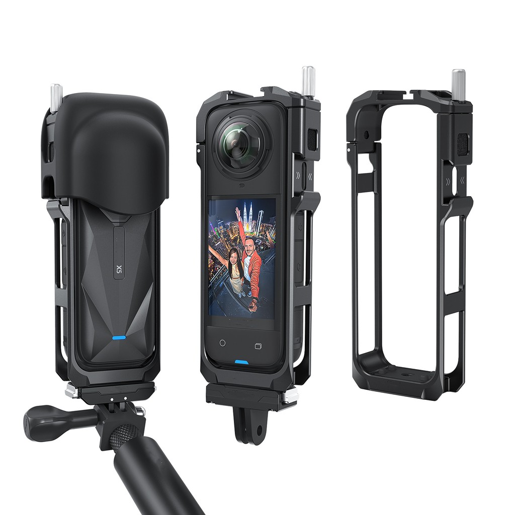 Camera Cage for Insta360 X5 Frame,Protective Case with Silicone Lens ...