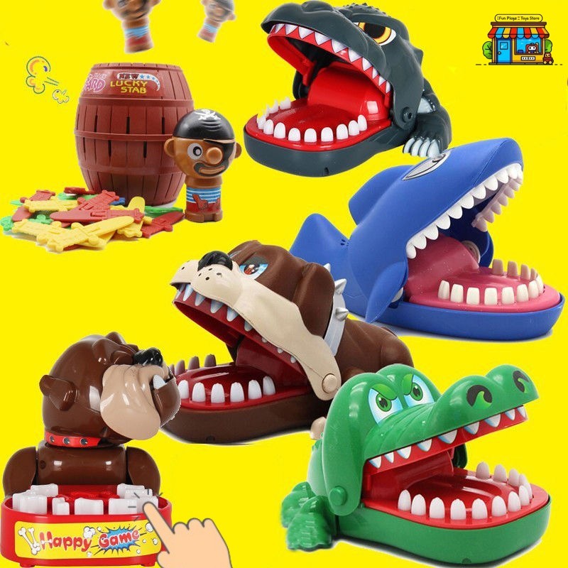 Bad Dog Board Game Bulldog Toy Beware Of The Dog Bite Hand Toy Parent ...