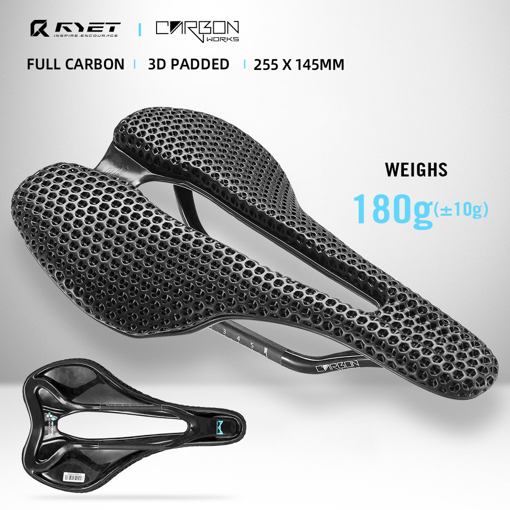 2025 RYET 3D Printed Bike Saddle 145/150mm Super Light Carbon Road MTB Seat Parts Racing Bicycle ...
