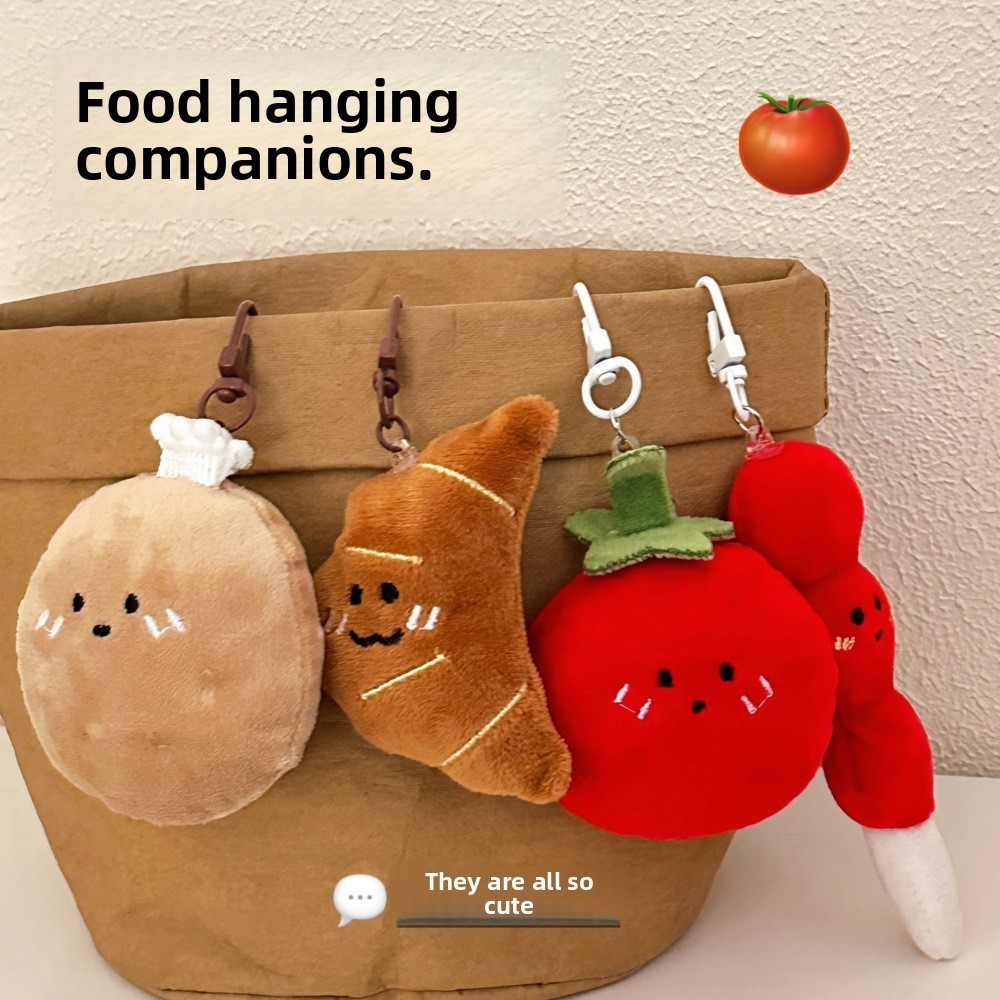【Vegetable Doll】Cartoon Vegetable Bread Doll Pendant Girl Plush Doll ...