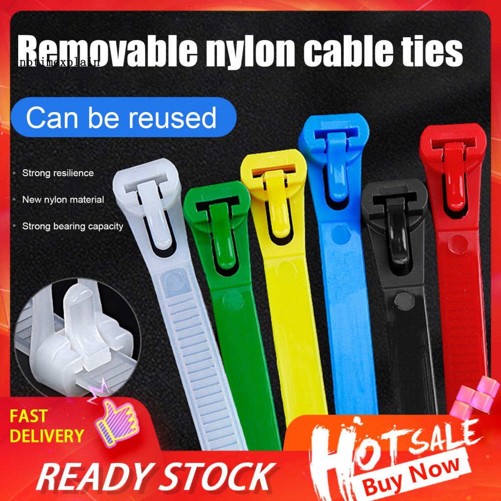 NTA Safety Locking Mechanism Ties Flexible Buckle Ties 100pcs Self ...