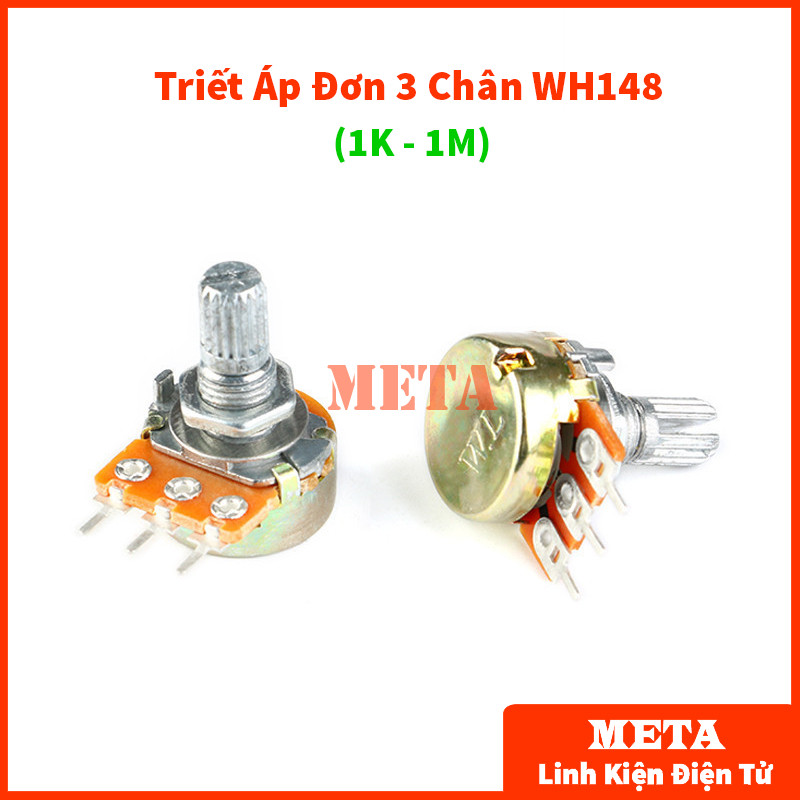 Single 3-Pin Potentiometer, 3-Pin Potentiometer WH148 2K 10K 50K 500K ...