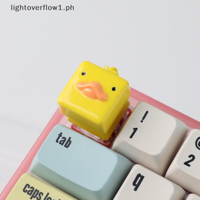 [Lightoverflow] Retro Keycap Mechanical Keyboard 3D Resin Keycaps Personalized Keycap Cute Duck ...