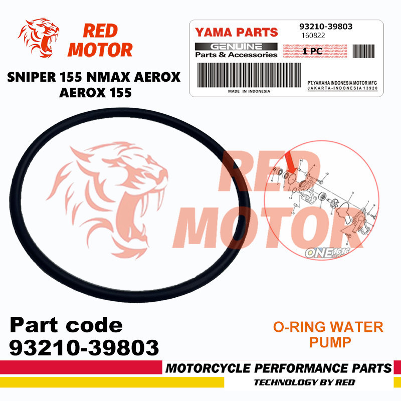 93210-39803 O-RING WATER PUMP FOR SNIPER 155 NMAX AEROX AEROX 155 ...