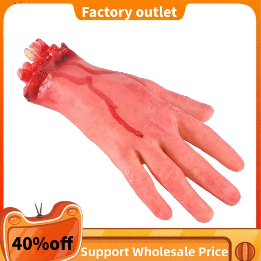 In Stock Bloody Horror Scary Halloween Prop Fake Severed Life Size Arm ...