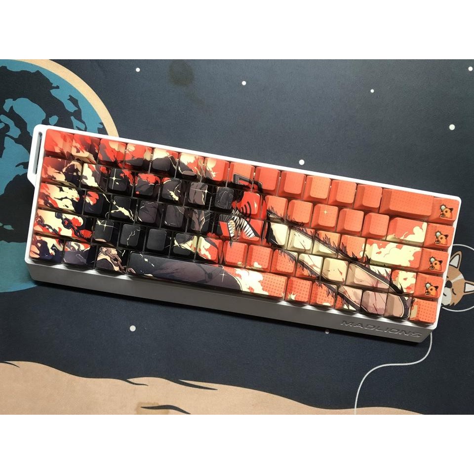 Chainsaw Man Keycap Cherry Profile 70/105/118 Keys PBT Five-sided Dye ...