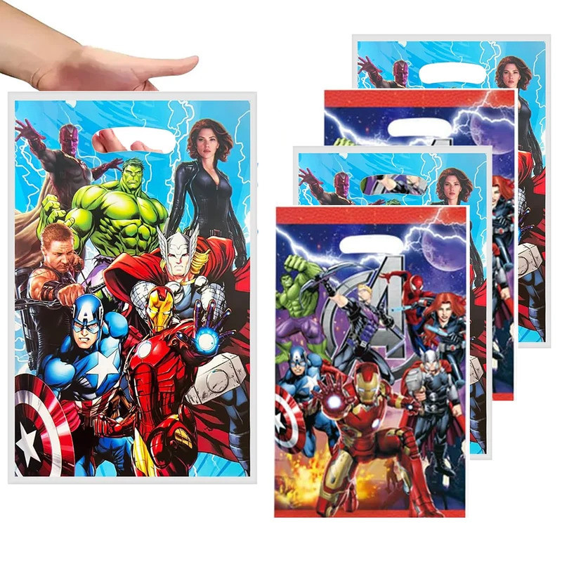 10/30Pcs Superhero The Avengers Iron Man Party Gift Bags Superhero ...